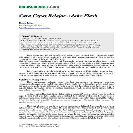 Bab 1 pengenalan-adobe-flash | PDF