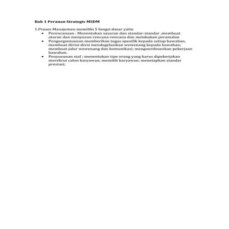 Bab 1 peranan strategis msdm | DOCX