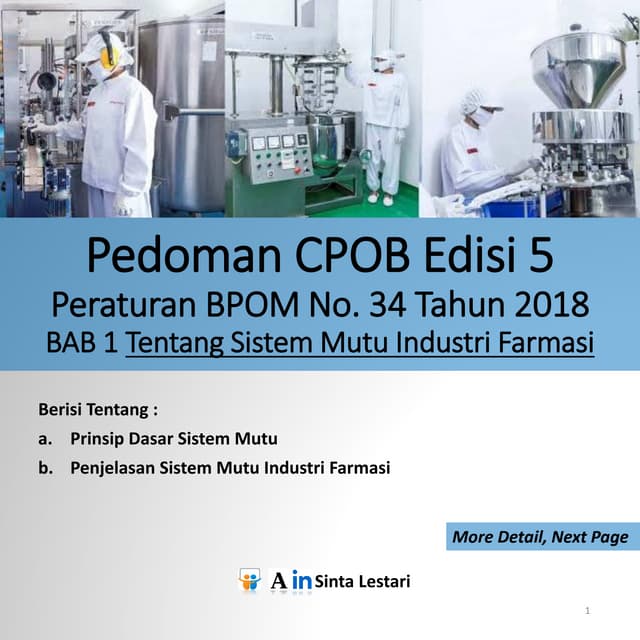 Pembahasan UKAI Farmasi Industri Berdasarkan Aspek CPOB | PDF