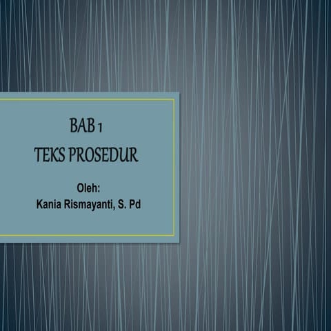Bab 1 teks prosedur part2 | PPTX