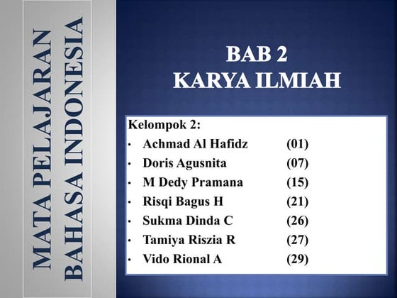 Materi Bahasa Indonesia Kelas XI (Karya Ilmiah) | PPTX