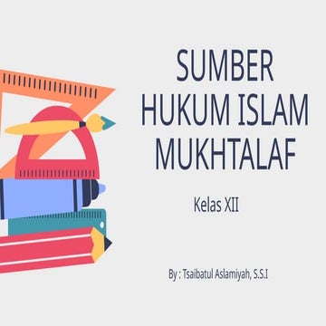 BAB 2. Sumber Hukum Islam Mukhtalaf - Istishab & Urf.pptx