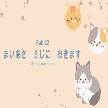 PPT JEPANG MAIASA GOJINI OKIMASU(BANGUN TIDUR JAM BERAPA) | PPTX