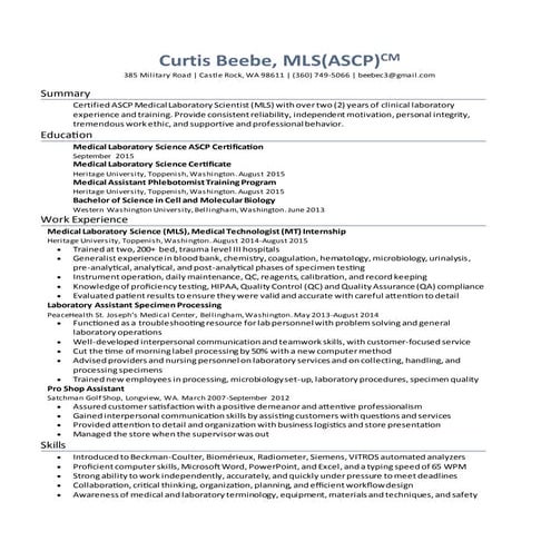 Resume for ATS | DOCX