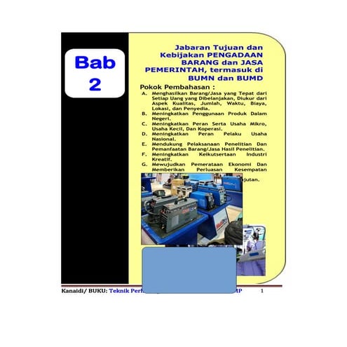 Bab 1a_Pengertian, Tujuan dan Kebijakan Pengadaan Barang dan Jasa ...
