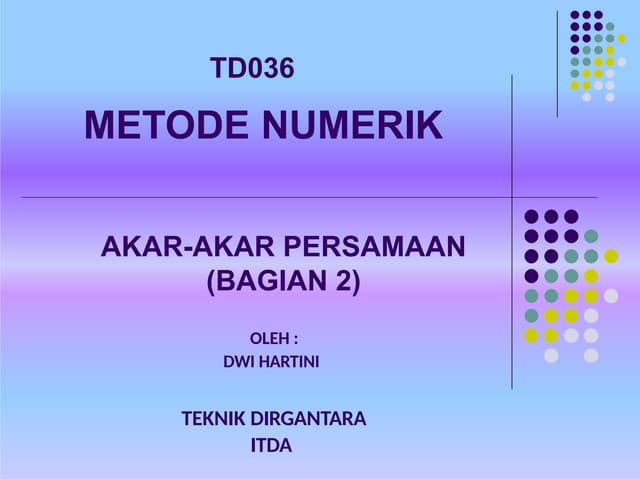 Bab 2 perhitungan galat | PPT
