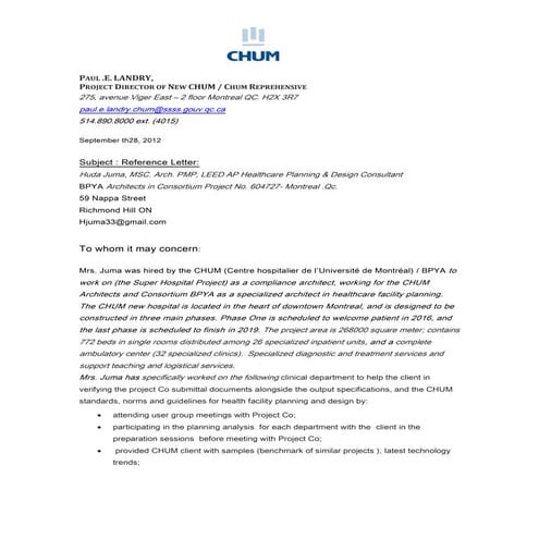 Reference Letter-CHUM | PDF