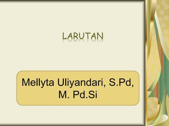 Sifat Koligatif Larutan PPT | PPT