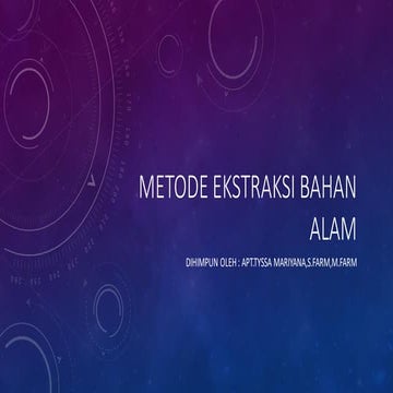 BAB 2_Metode ekstraksi bahan alam.pdf final | PDF