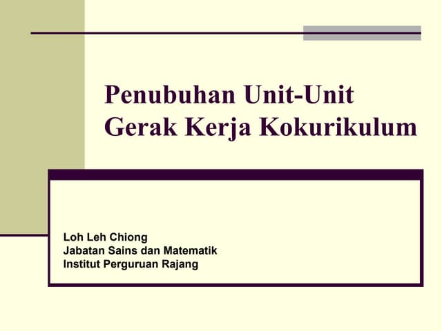 GKKO1062 : DASAR UTAMA KOKURIKULUM | PPTX