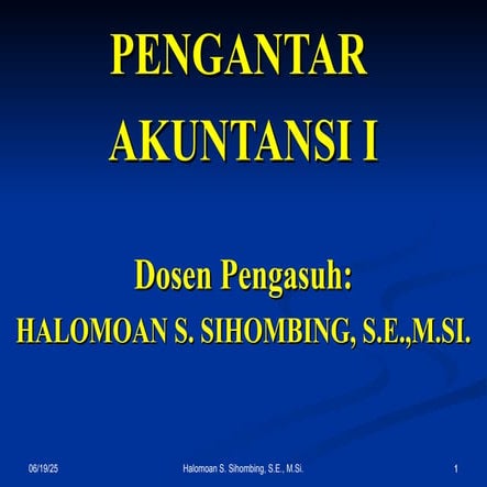 Bab 2 Persamaan Dasar Akuntansi dalam Transaksi Perusahaan | PPT