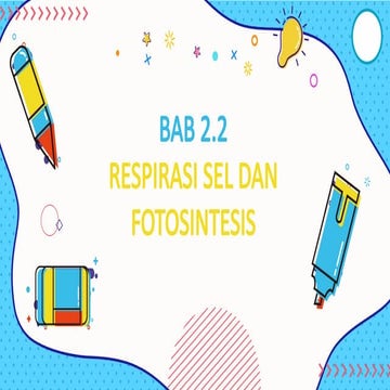 Bab 2 Respirasi Sel Sains Tingkatan 1 Pptx