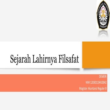 Sejarah_Lahirnya_Filsafat.Sejarah_Lahirnya_Filsafat. | PPTX