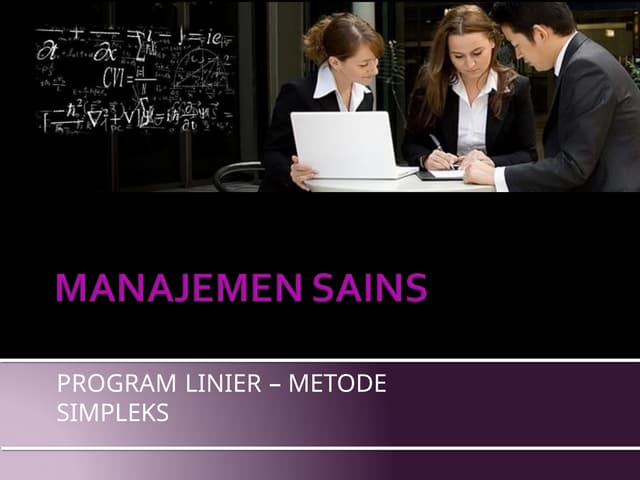 Makalah kelompok 4 metode simpleks | PDF