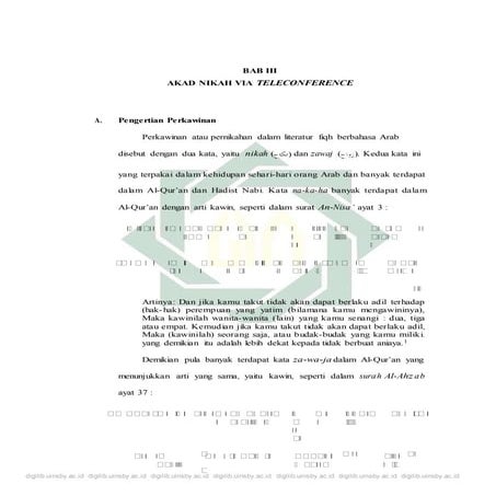 Bab 3 akad nikah via teleconference | DOCX