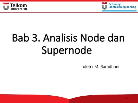 Analisis Rangkaian Node dan contoh contoh soal | PPT