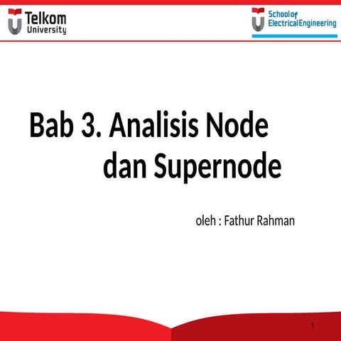 Analisis Rangkaian Node dan contoh contoh soal | PPT