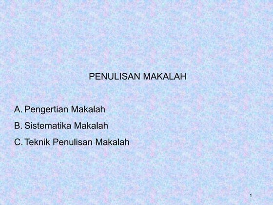 Pembuatan Makalah | PPT