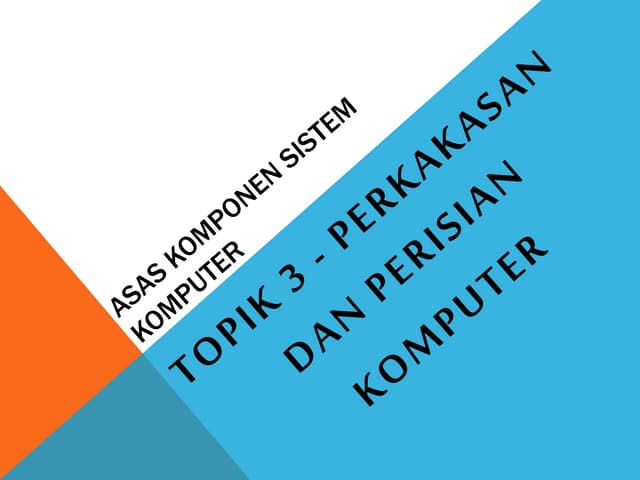 Komponen hardware Komputer | PPT