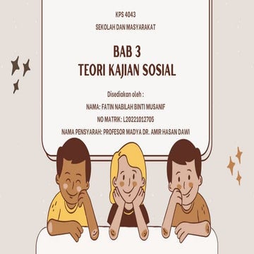 Bab 3 Teori Kajian Sosial Pptx