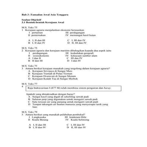 Bab 3 tg4 soalan obj frm cd | DOC