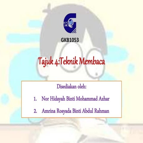 TEKNIK MEMBACA | PPTX