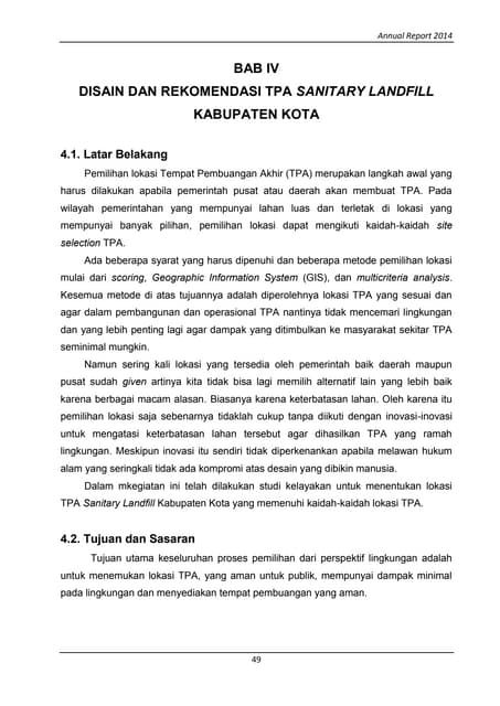 Pedoman perencanaan tpa ( metode sanitary landfill) | PDF
