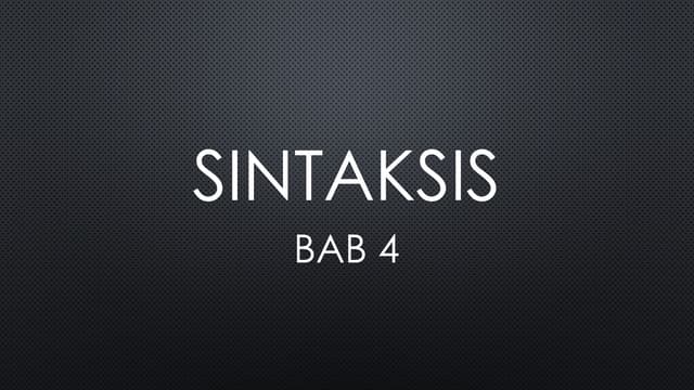 Nota ringkas sintaksis | DOCX