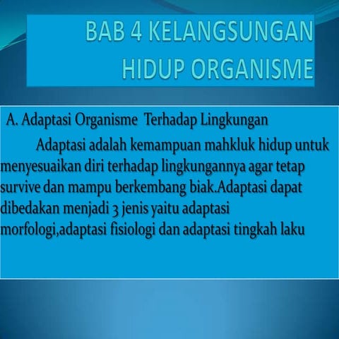 Kelangsungan hidup mahluk hidup | PPTX