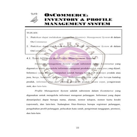 Bab4 managementsystem inventory&profile | PDF