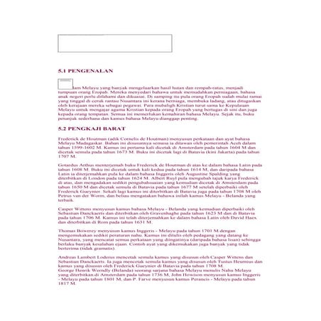 SEJARAH BAHASA MELAYU Bab5 | PDF