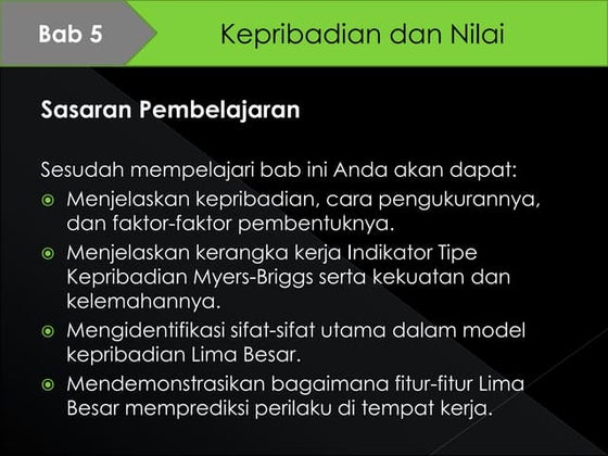 Makalah Kepribadian dan Nilai-Perilaku Organisasi | DOCX