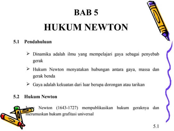 Hukum Newton : Percepatan | PPT
