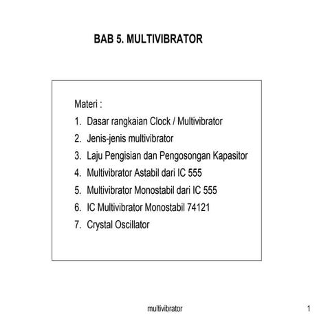 Bab5 multivibrator | PDF
