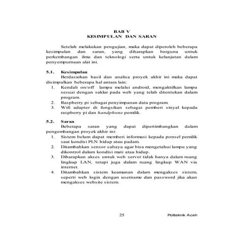 Bab 5 kesimpulan | DOCX