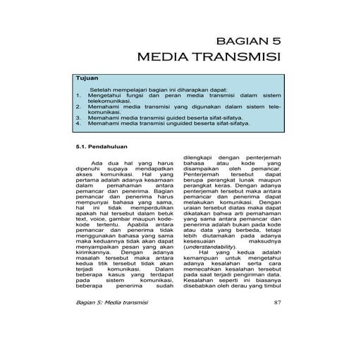 Bab 5 media transmisi | PDF