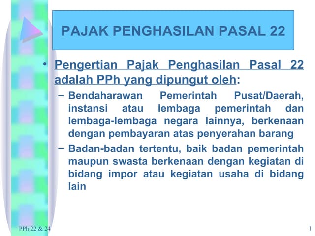 PPh Pasal 22 | PPT