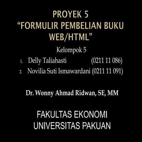 Bab 5 proyek | PDF