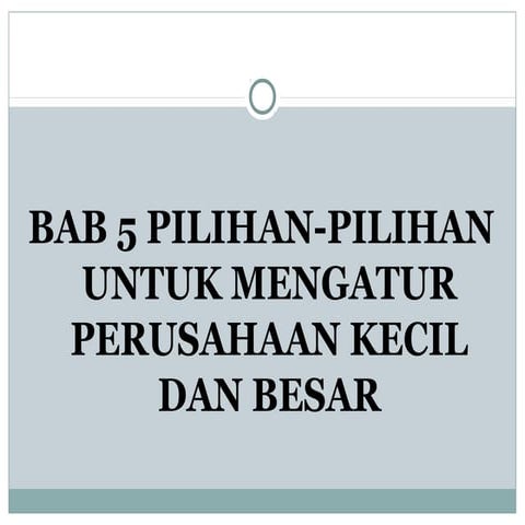 Bab 5 sme | PPT