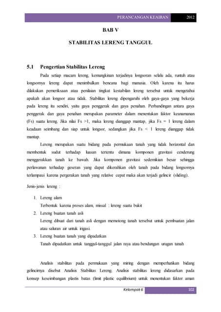 Stabilitas lereng | PDF