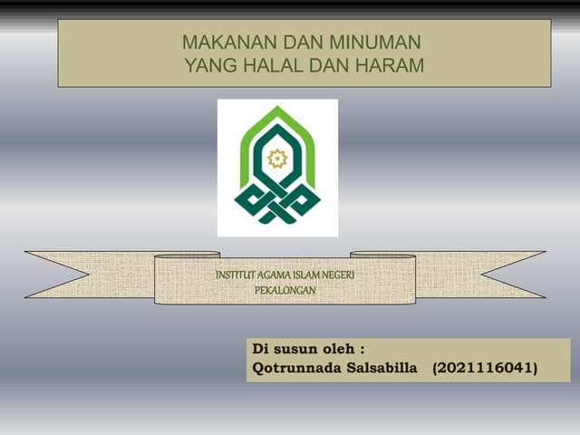 PENDIDIKAN AGAMAKELAS 6 HALAL DAN HARAM.pptx