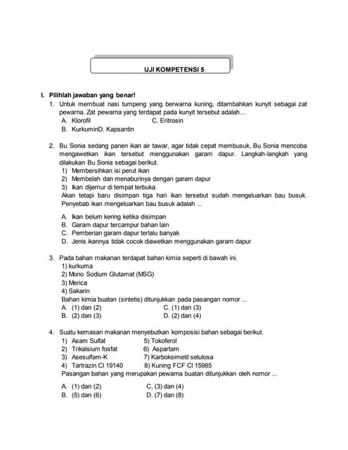 Kumpulan soal-soal Konsep Zat dan Wujudnya UN IPA SMP Kelas 9 Nurul Faela Shufa | PDF