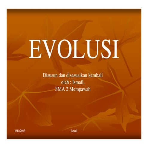 evolusi oleh ismail | PDF