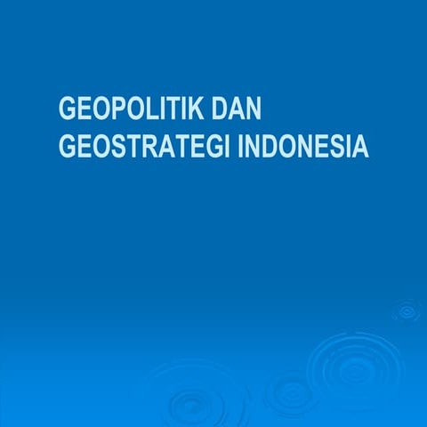 Bab 7 geopolitik dan geostrategi | PDF