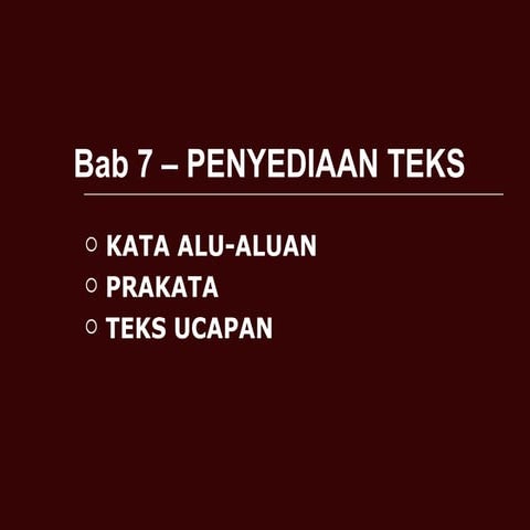 Bab 7 | PPT