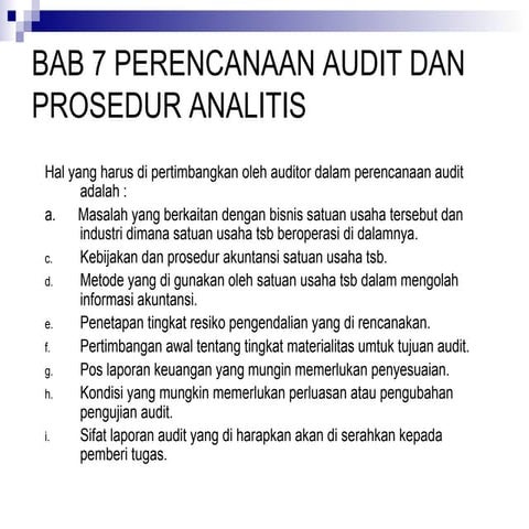 Bab 7 perenc audit | PPT