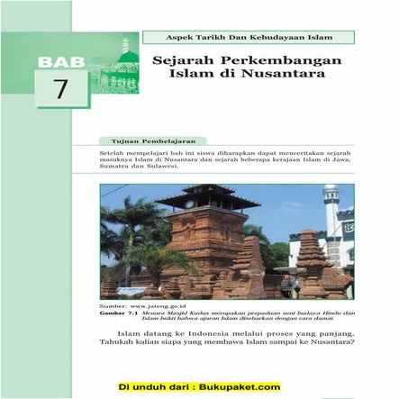 Bab 7 sejarah perkembangan islam di nusantara | PDF