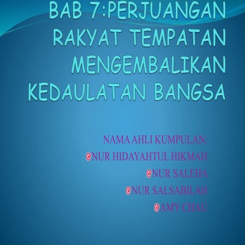 Bab 7 sejarah (rentap) 2 | PPTX