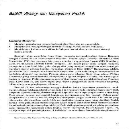 Bab7 strategidanmanajemenproduk | PDF