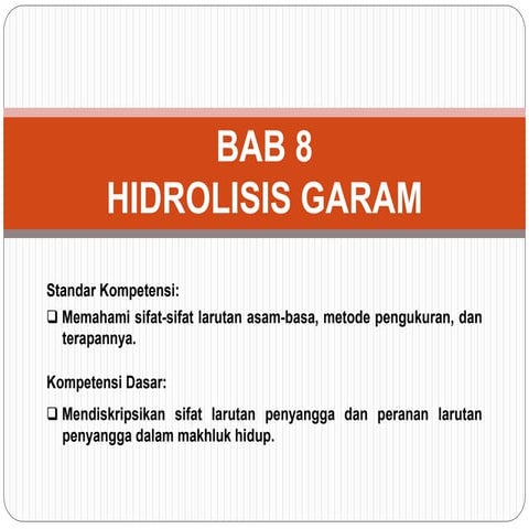 hidrolisis garam | PPTX